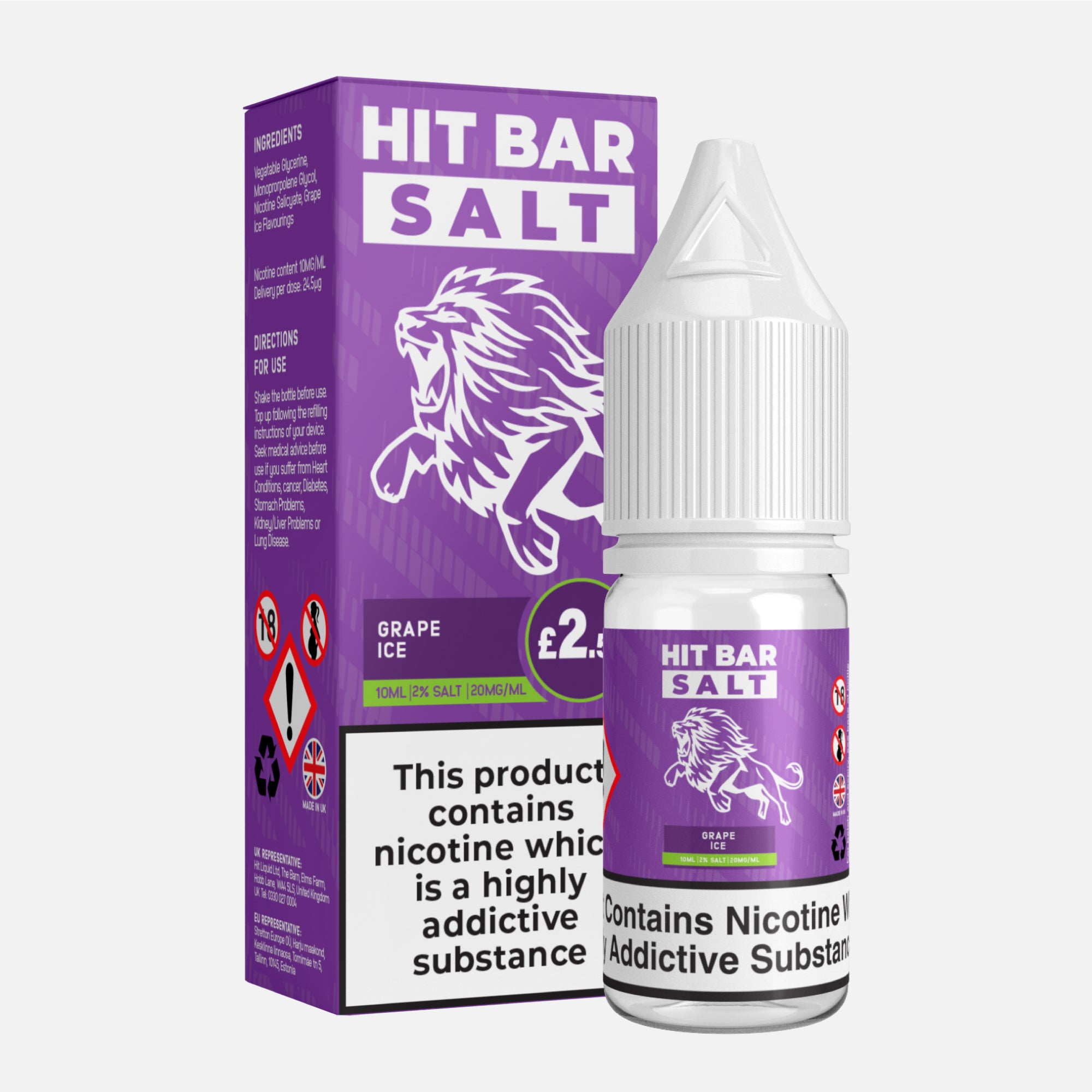 Hit Bar Salt Grape Ice (20mg) – Hit Vape UK